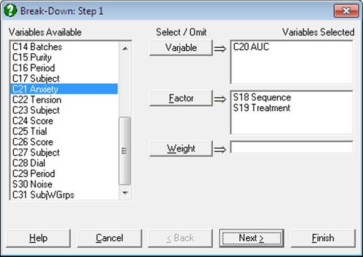 Unistat Statistics Software | Break-Down Unistat Statistics Software | Break-Down